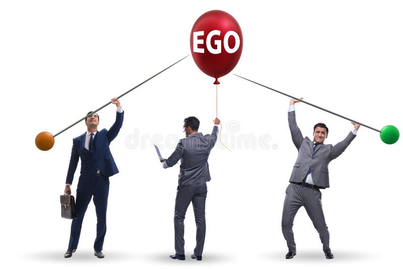 Businessman in Excessive Ego Concept Stock Photo - Image of disorder ...