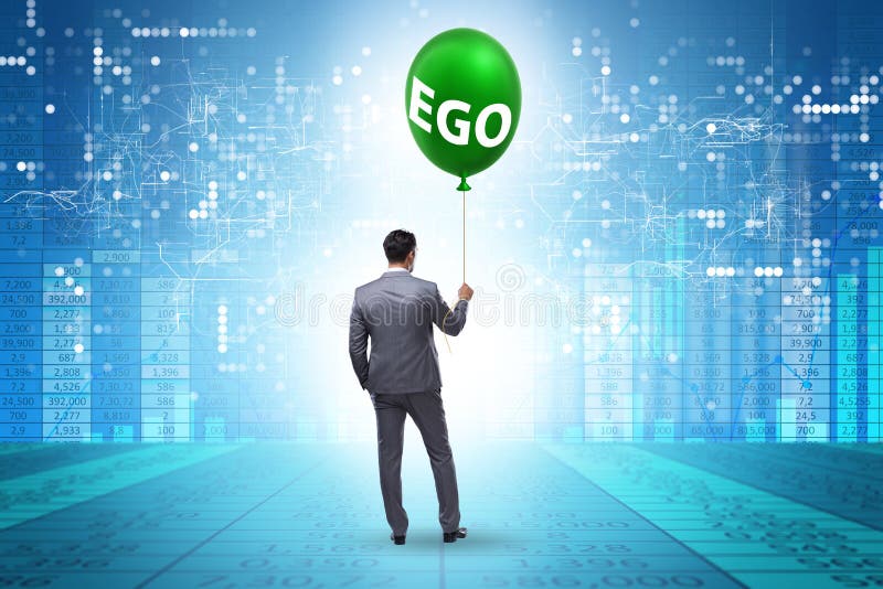 Businessman in Excessive Ego Concept Stock Illustration - Illustration ...
