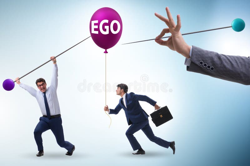 Businessman in Excessive Ego Concept Stock Photo - Image of person ...
