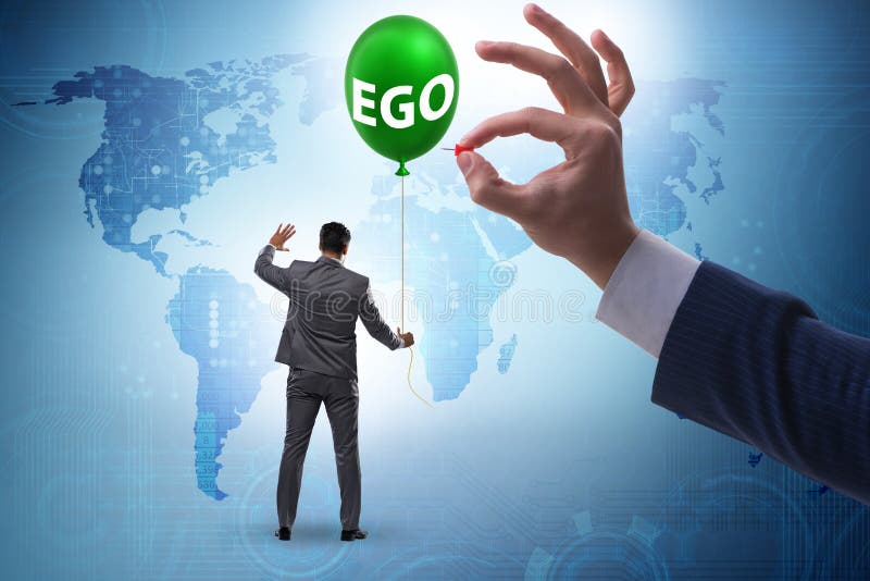 Businessman in Excessive Ego Concept Stock Image - Image of motivation ...