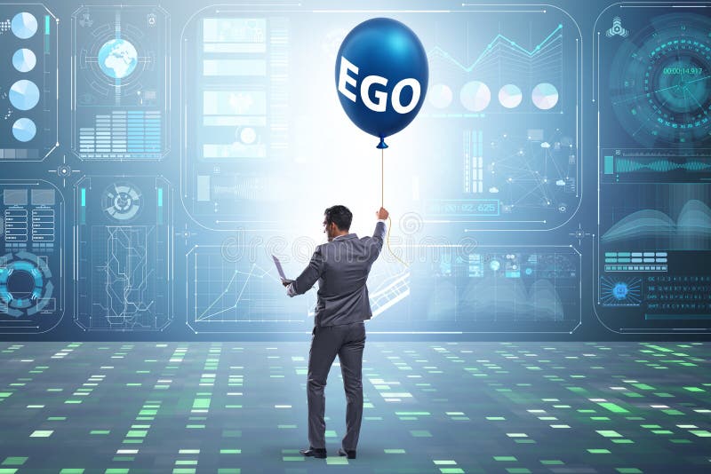 Businessman in Excessive Ego Concept Stock Photo - Image of manager ...