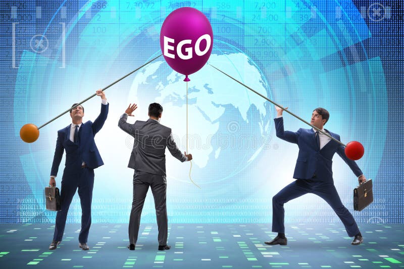 Businessman in Excessive Ego Concept Stock Photo - Image of idea, human ...