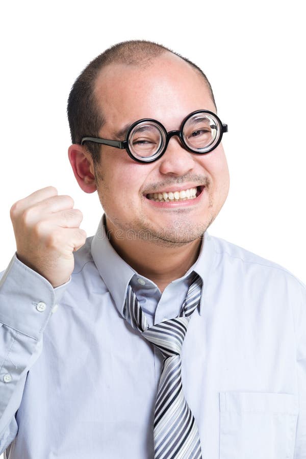 Businessman excite stock photo. Image of fist, isolated - 41304560