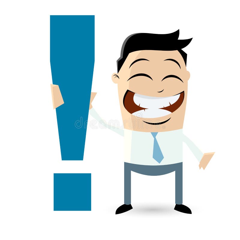Man with exclamation mark stock vector. Illustration of handrawn - 29940696