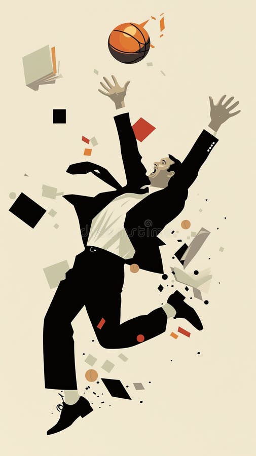 Businessman Experiencing Creativity and High Energy while Juggling Work ...