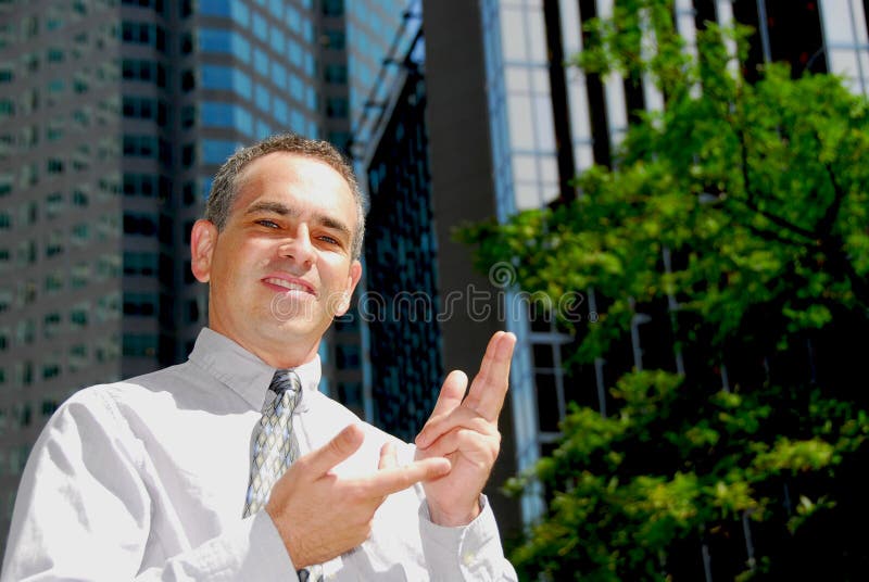 Businessman explaining stock photo. Image of explaining - 1083484