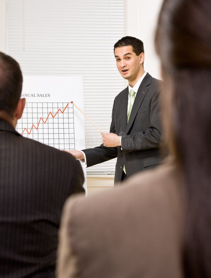 Businessman Explaining Financial Analysis Chart Stock Photo - Image of ...