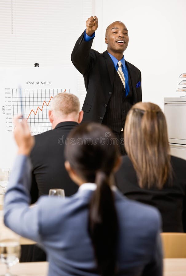 Businessman Explaining Financial Analysis Chart Stock Photo - Image of ...