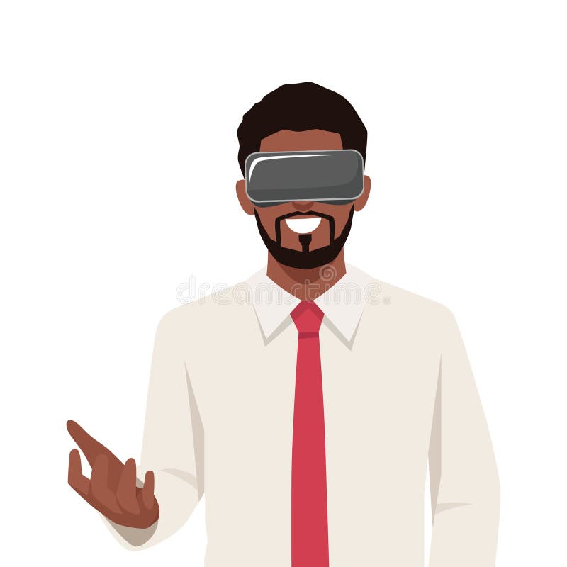 Businessman Exploring Virtual Reality. Engaging in an Immersive Virtual ...