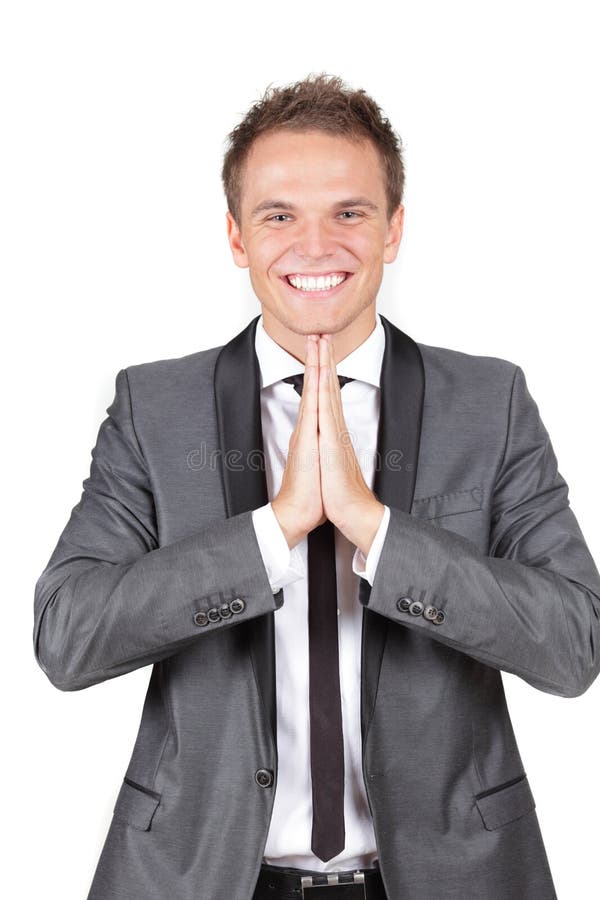 Businessman Expressing His Gratitude in Prayer Stock Image - Image of ...