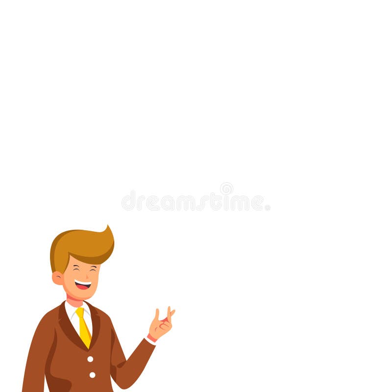 Businessman Extending a Hand and Displaying a Blank Background for ...