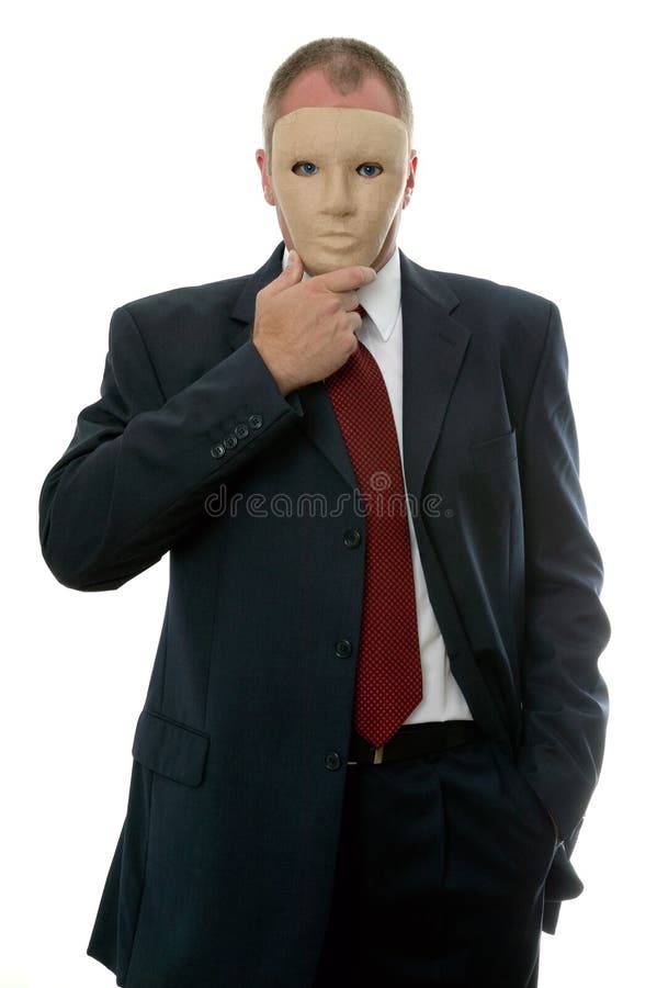 Businessman face mask stock image. Image of head, identification - 3669635