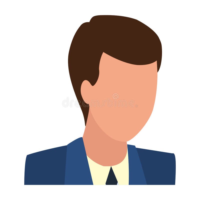 Businessman Faceless Profile Avatar Stock Vector - Illustration of ...