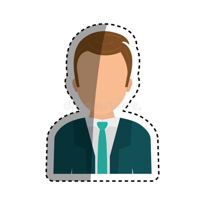 Businessman Faceless Profile Stock Illustration - Illustration of ...