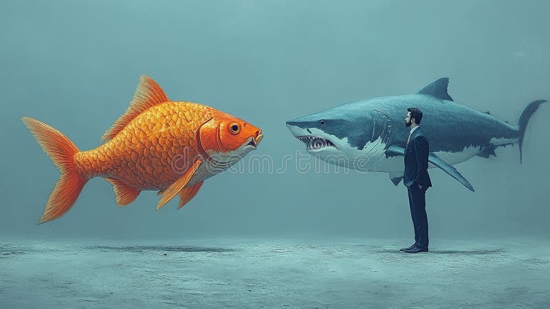 Businessman Facing Big Risks, Choosing between Safety and Profit Stock ...