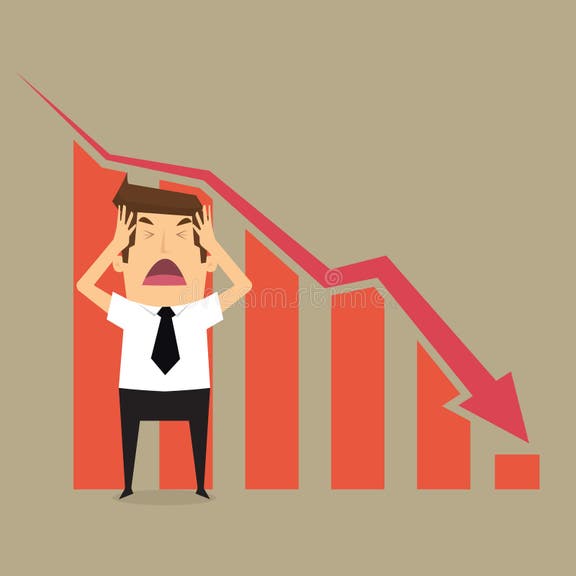 Businessman fail stock vector. Illustration of data, breakdown - 57292381