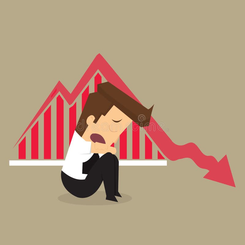 Businessman fail stock vector. Illustration of arrow - 57295062