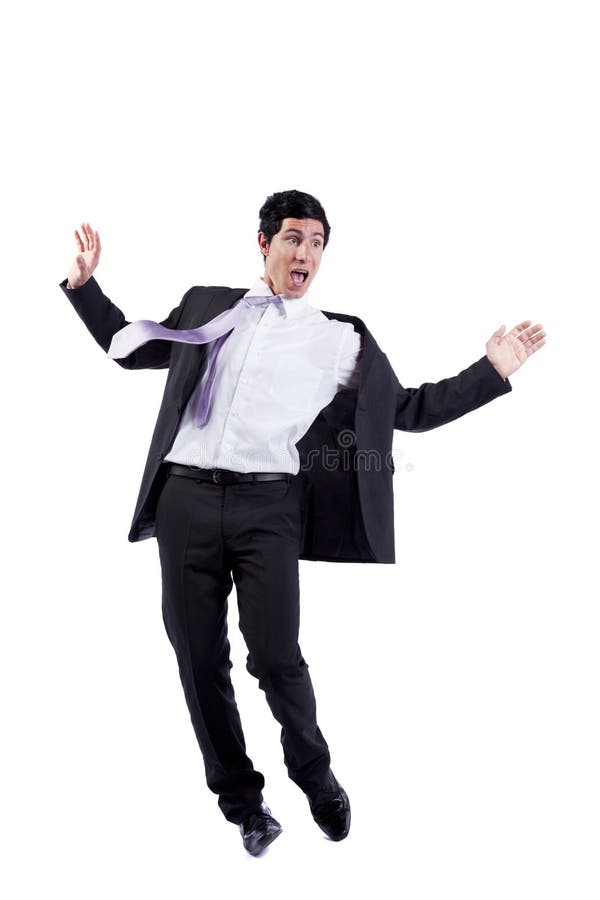 Businessman almost falling stock photo. Image of emotional - 17948276