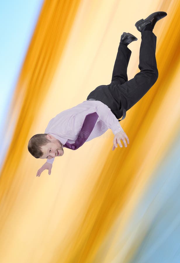 Businessman Falling Down with Abstract Background Stock Photo - Image ...