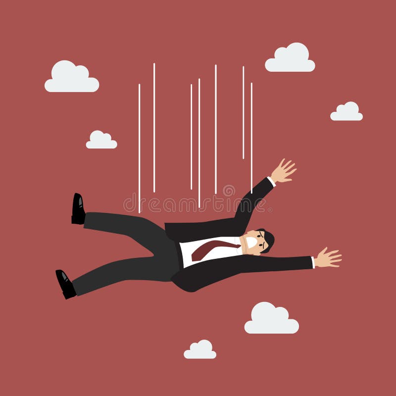 Businessman falling stock vector. Illustration of management - 67821679