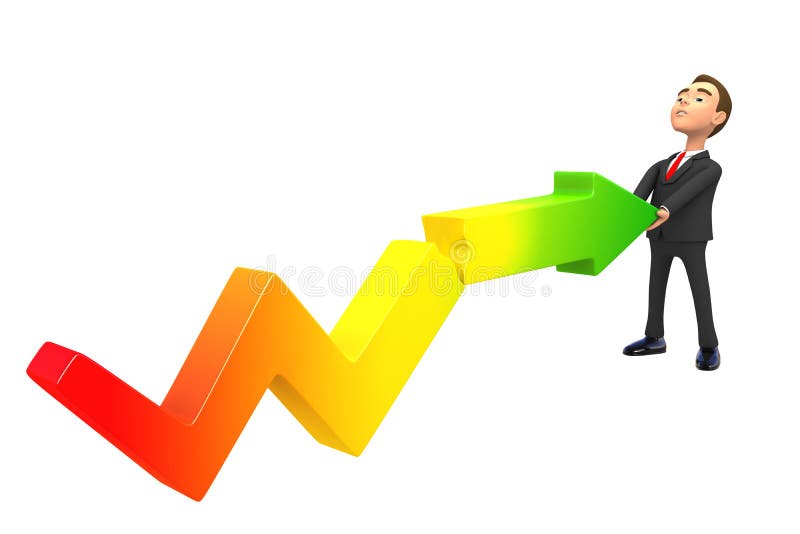 Businessman falling graph stock illustration. Illustration of isolated ...