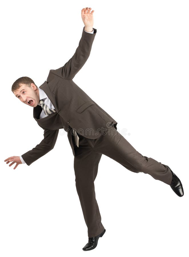 Businessman almost falling stock image. Image of suit - 65225283
