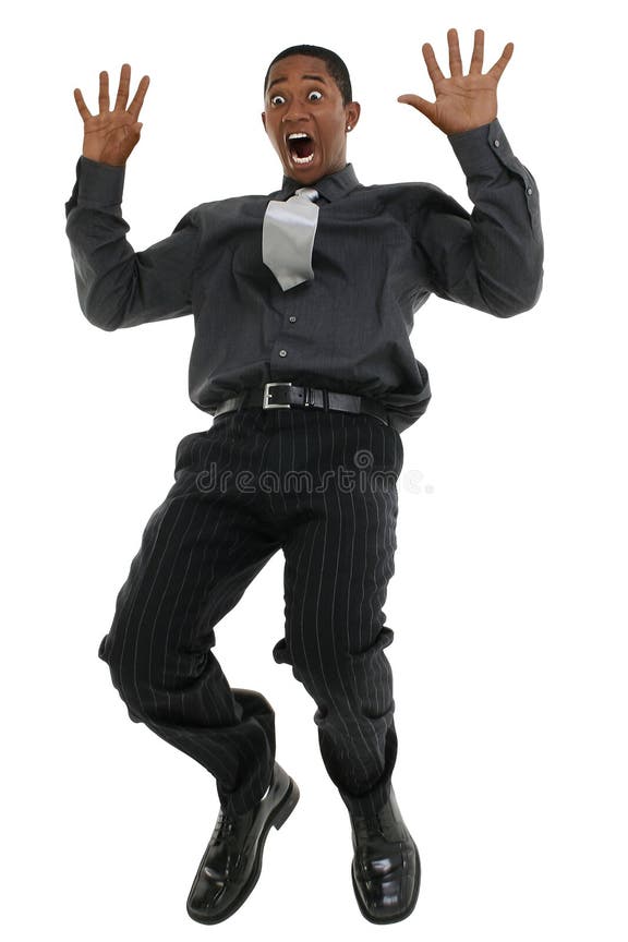 Businessman Falling and Screaming Stock Photo - Image of scream ...