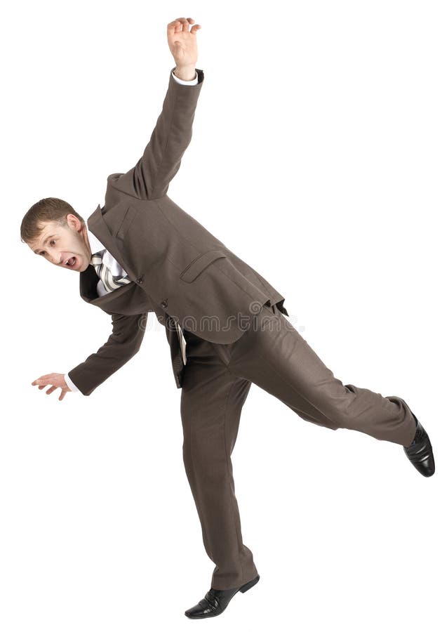 Businessman almost Falling Back Stock Image - Image of confidence, male ...