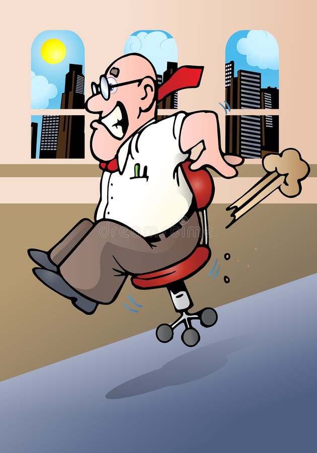 Man Falls Off Chair Semi Flat Vector Illustration Stock Vector ...