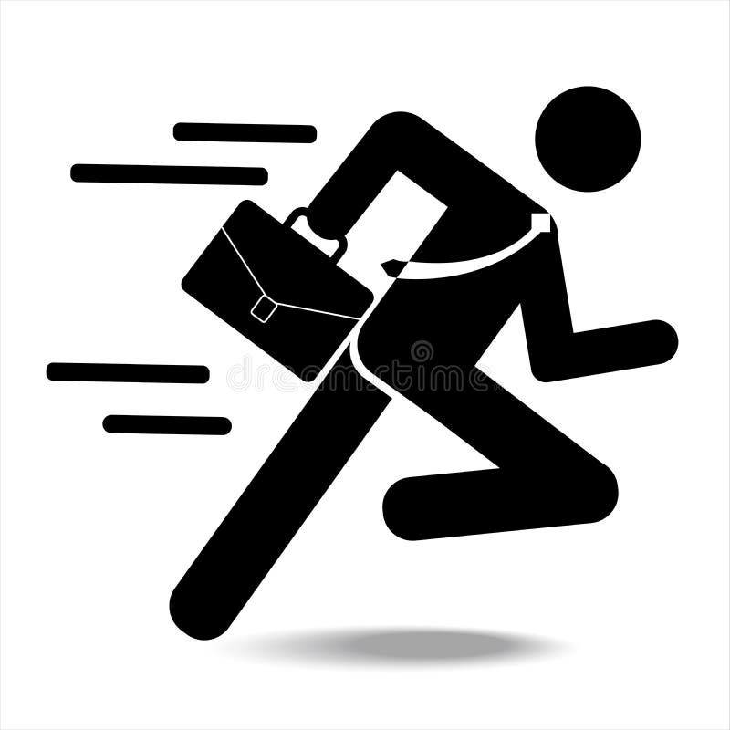 Businessman Fast Run Icon, Rush Icon Vector Stock Vector - Illustration ...