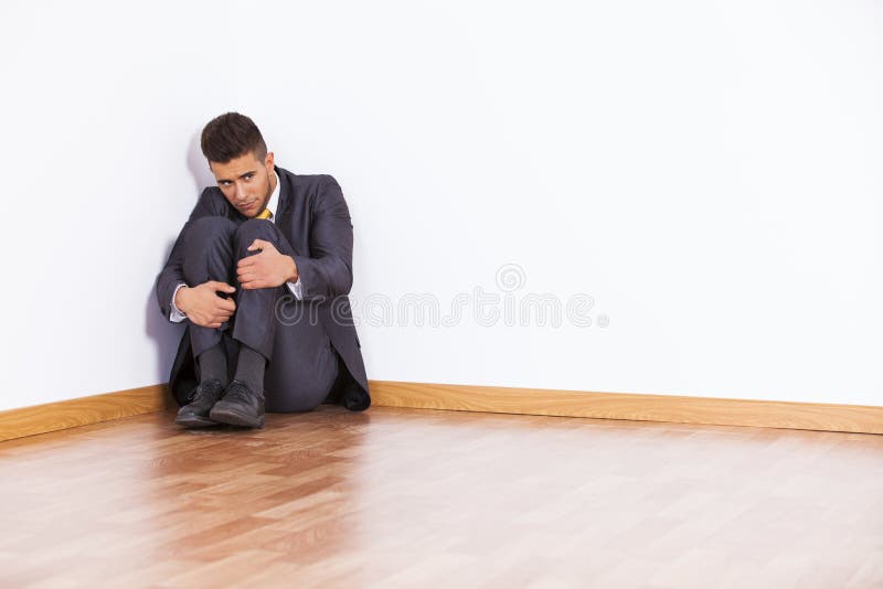 Businessman with fear stock image. Image of male, business - 22717549