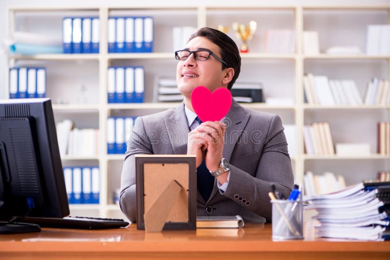 The Businessman Feeling Love and Loved in the Office Stock Image ...