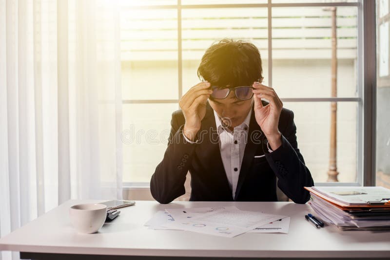 Businessman Feeling Sick and Tired. Businessman Who Feel Stressed Out ...