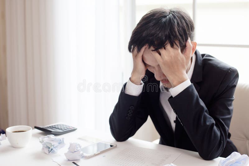 Businessman Feeling Sick and Tired. Businessman Who Feel Stressed Out ...