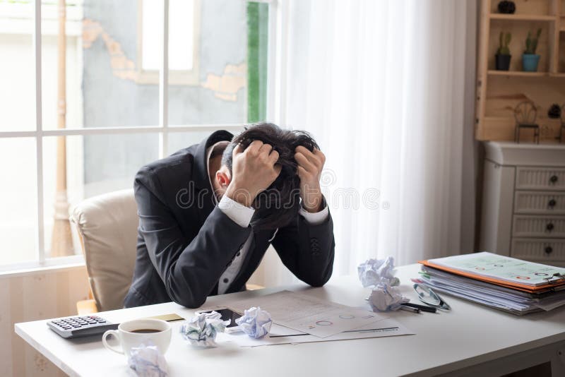Businessman Feeling Sick and Tired. Businessman Who Feel Stressed Out ...