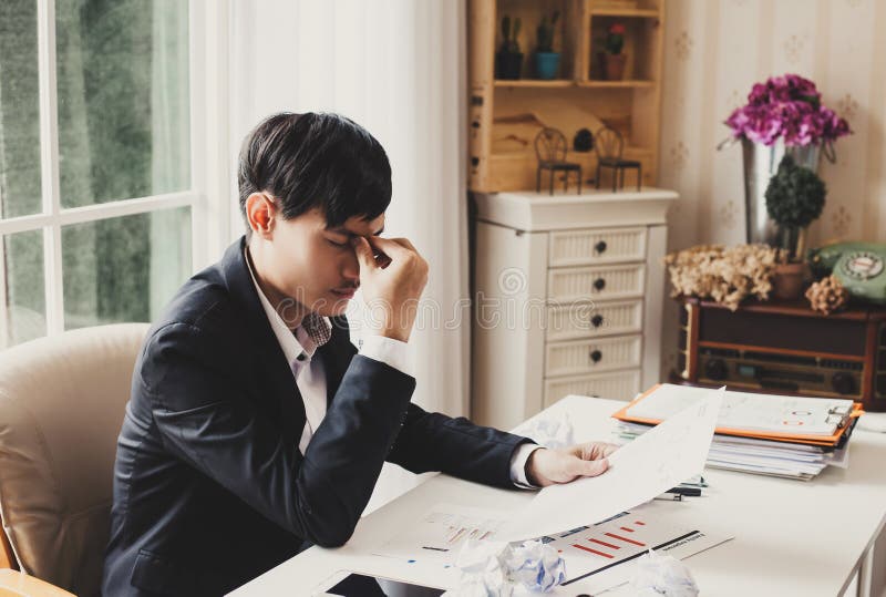 Businessman Feeling Sick and Tired. Businessman Who Feel Stressed Out ...