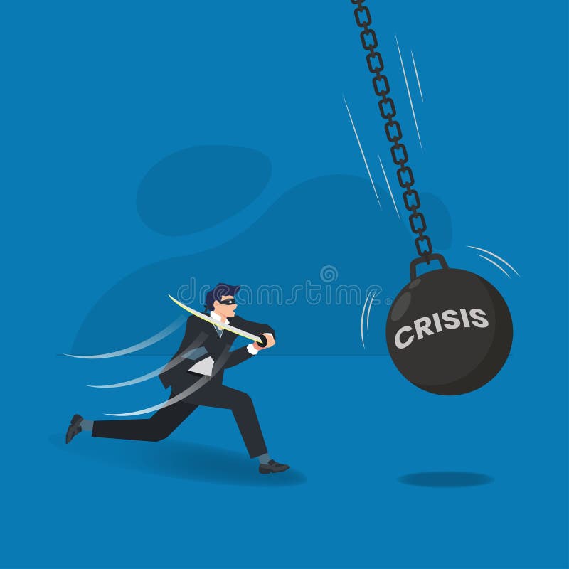 Businessman Fighting Against CRISIS Burden Design Vector Illustration ... Businessman Fighting Against CRISIS Burden Design Vector Illustration ...