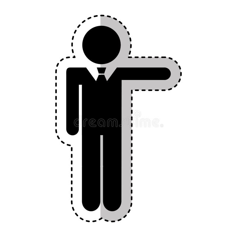 Businessman Figure Silhouette Icon Stock Vector - Illustration of ...