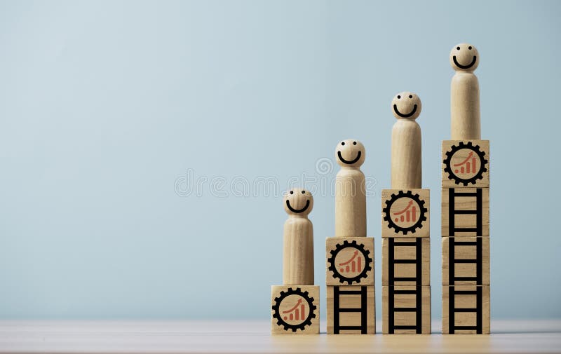 Businessman Figure Standing on the Top of Technical Gear and Increasing ...