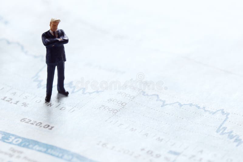 Businessman Figure on a Stock Chart Stock Photo - Image of success ...