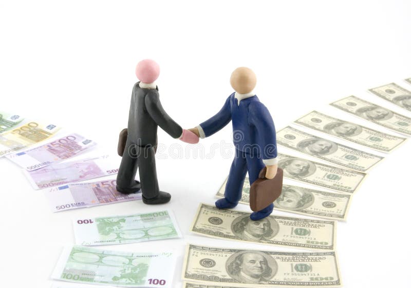 Businessman Figures Shaking Hands. Stock Photo - Image of achievement ...