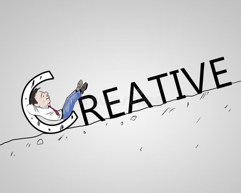 Businessman Finding a Creative Solution Stock Illustration ...