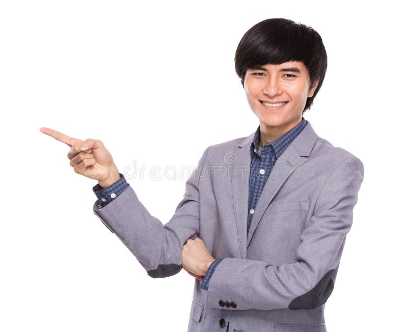 Businessman Finger Point Out Stock Photo - Image of executive, present ...