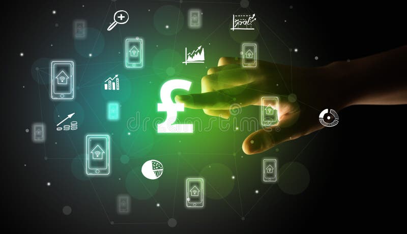 Businessman Finger Touching on Screen Multimedia Interface with Hand ... Businessman Finger Touching on Screen Multimedia Interface with Hand ...