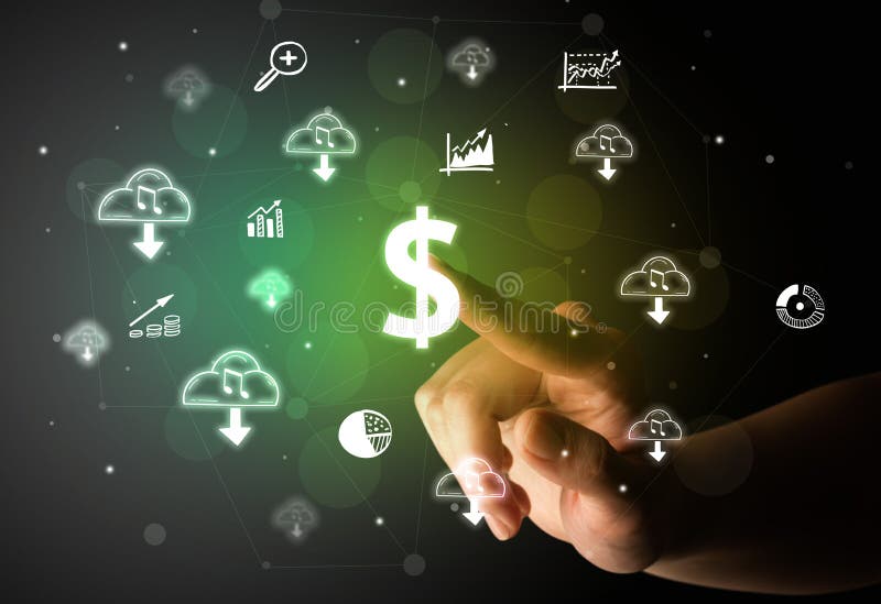 Businessman Finger Touching on Screen Multimedia Interface with Hand ... Businessman Finger Touching on Screen Multimedia Interface with Hand ...