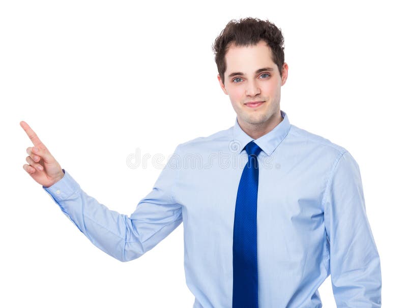 Businessman S Finger Pointing or Touching Stock Image - Image of touch ...