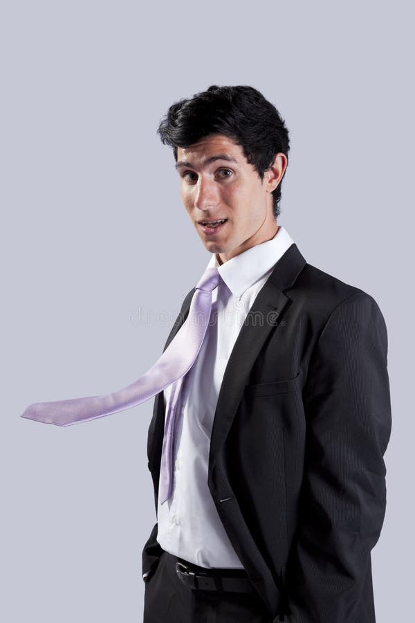 Businessman with a Flying Necktie Stock Photo - Image of contemporary ...