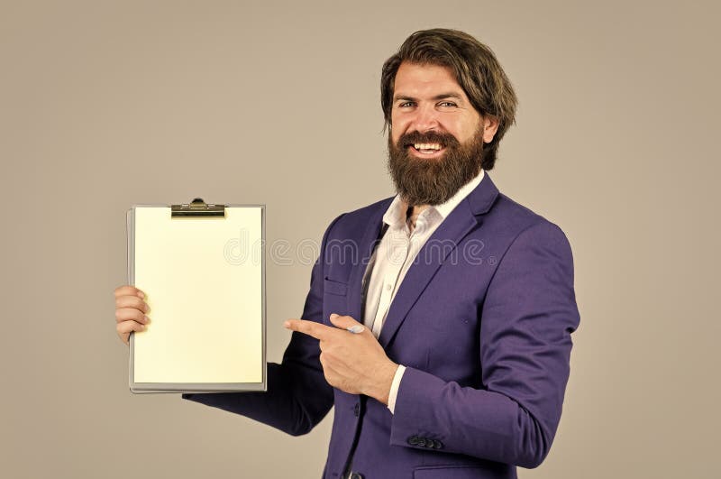 Businessman with Folder. Confident Businessman Holding Folder for ...
