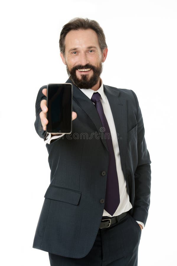 Businessman Formal Suit Holds Smartphone. Man Bearded Businessman Use ... Businessman Formal Suit Holds Smartphone. Man Bearded Businessman Use ...