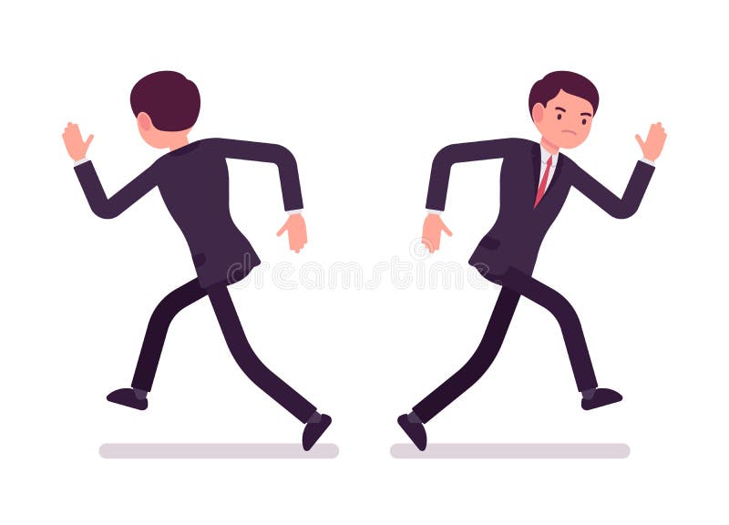 Run Opposite Direction Stock Illustrations – 72 Run Opposite Direction ...